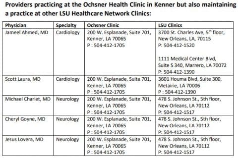 Kenner Clinic Move | LSU Healthcare Network | New Orleans Specialty ...